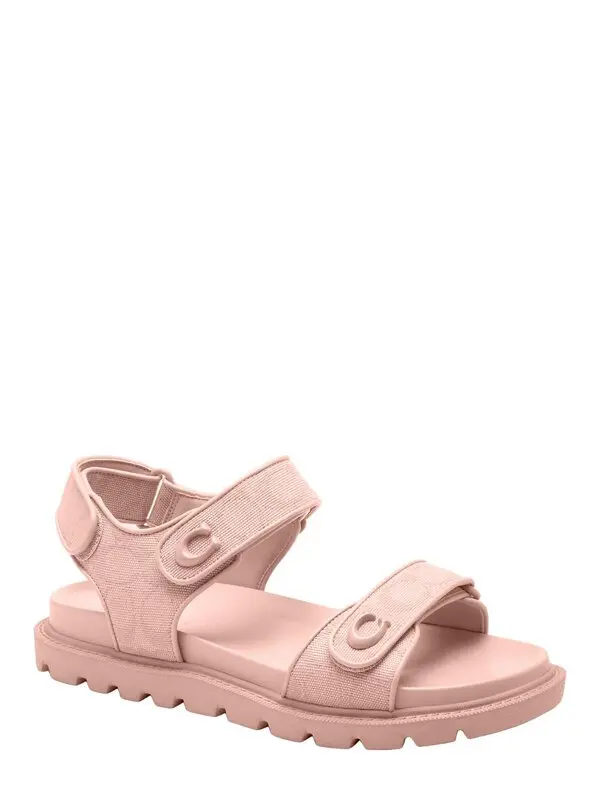 COACH Brynn Sandal In Signature Canvas - Candy Pink