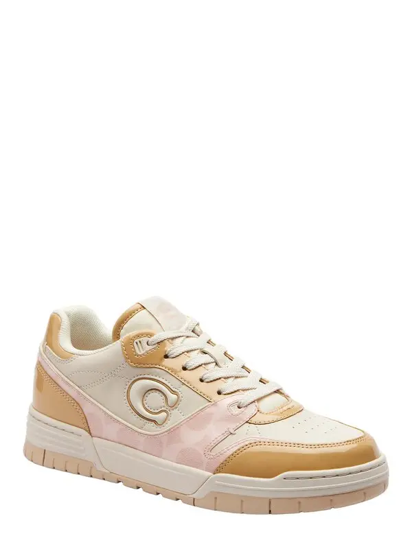 COACH Soho Patent Signature Sneaker - Candy Pink/light Beige