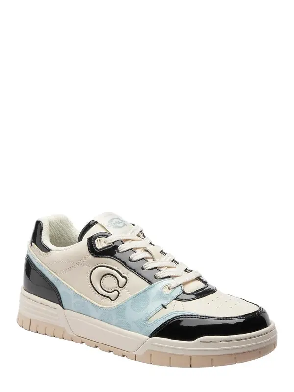 COACH Soho Patent Signature Sneaker - Sea Mist/black