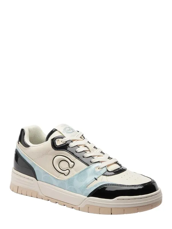 COACH Soho Patent Signature Sneaker - Sea Mist/black
