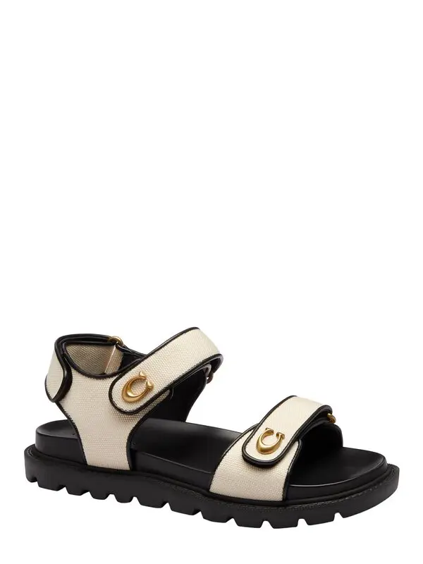 COACH Brynn Sandal - Chalk & Black