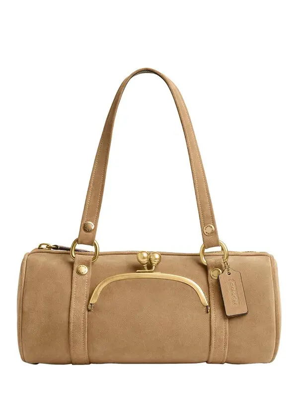 COACH Kisslock Barrel Bag - Brass/soul