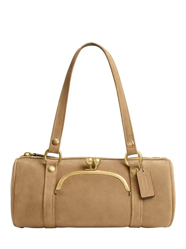 COACH Kisslock Barrel Bag - Brass/soul