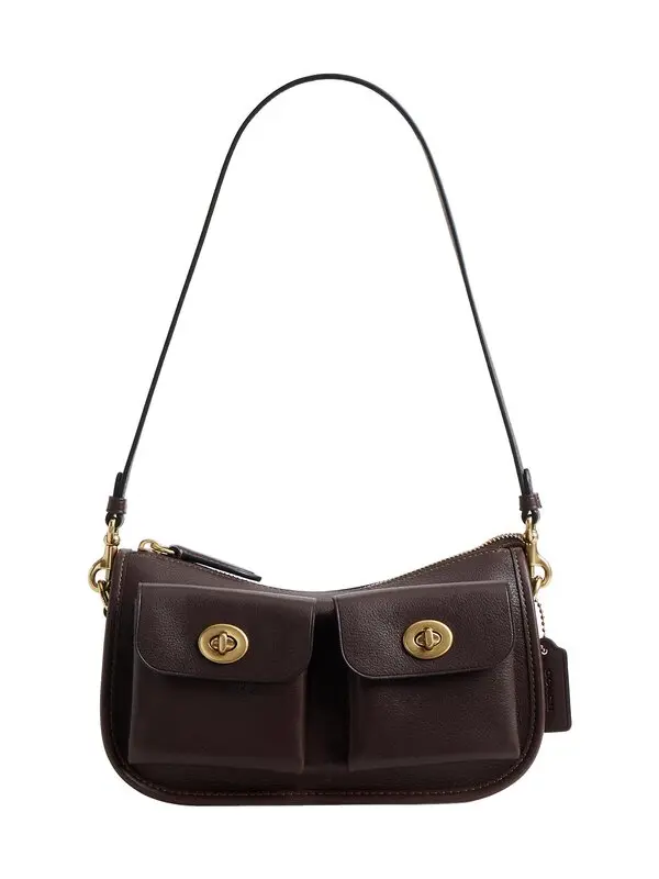 COACH Twin Turnlock Waverly Bag - Brass/maple