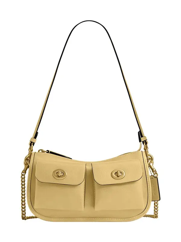 COACH Twin Turnlock Waverly Bag - Brass/vanilla