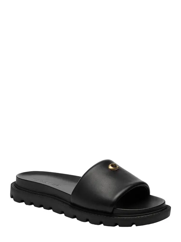 COACH Brynn Slide Sandal - Black