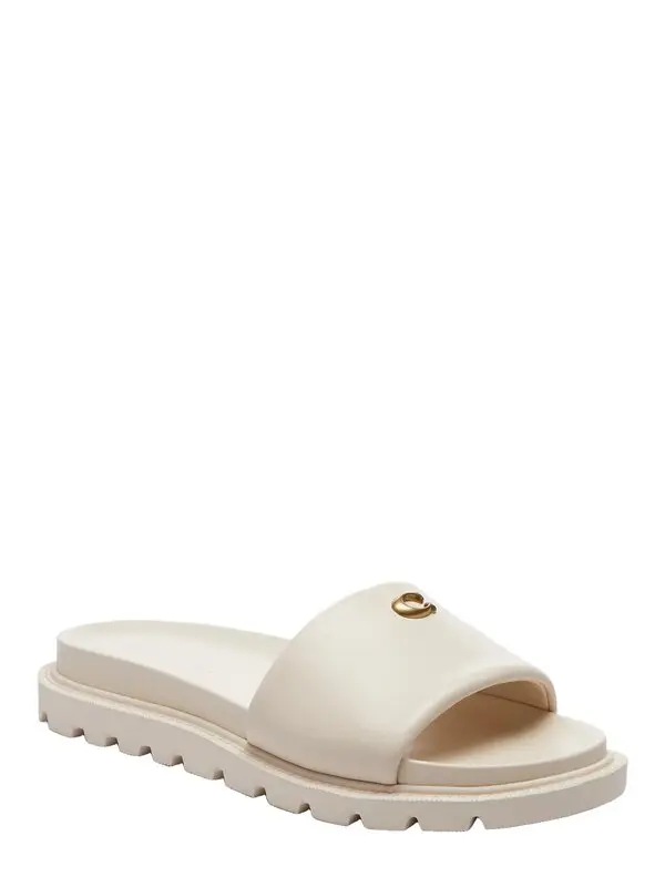 COACH Brynn Slide Sandal - Chalk