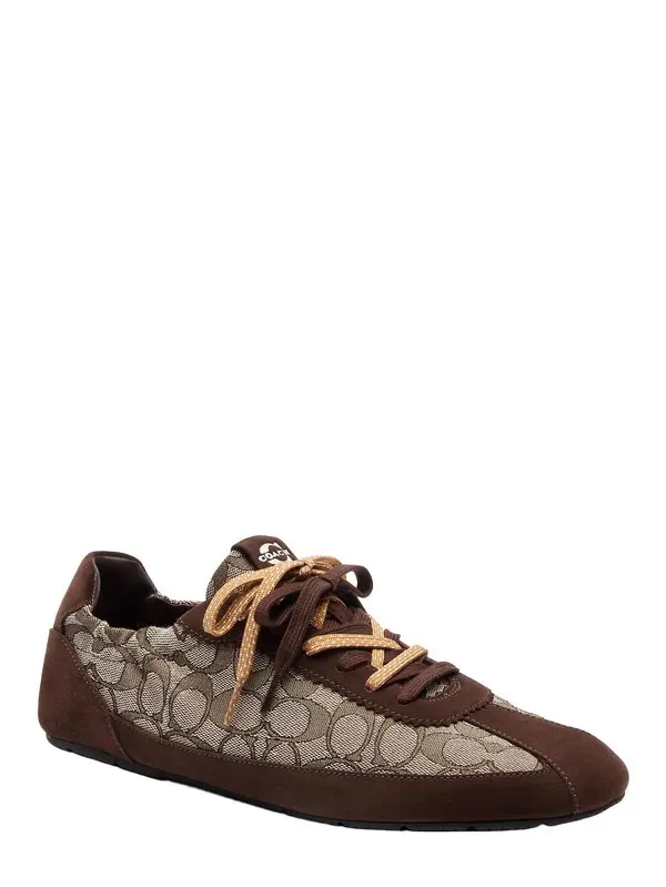 COACH Soft Sneaker In Signature Jacquard - Maple/oak