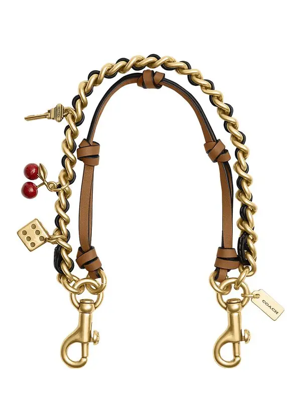 COACH Swag Bag Charm - Brass/maple Honey Brown