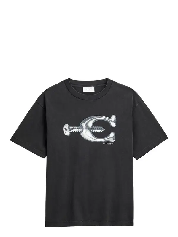 COACH Hardware Relaxed T-shirt In Organic Cotton - Black