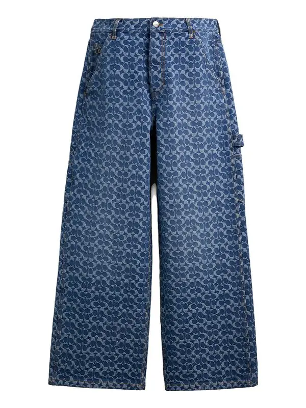 COACH Signature Denim Carpenter Pants - Blue Signature