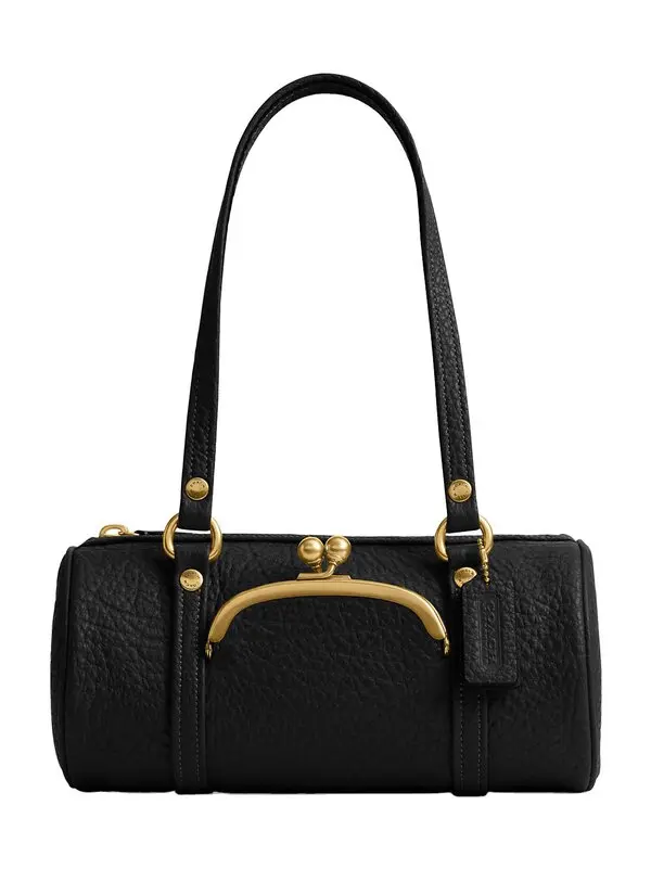 COACH Kisslock Barrel Bag 28 - Brass/black