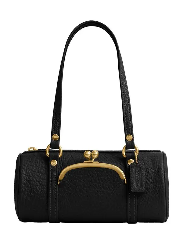 COACH Kisslock Barrel Bag 28 - Brass/black