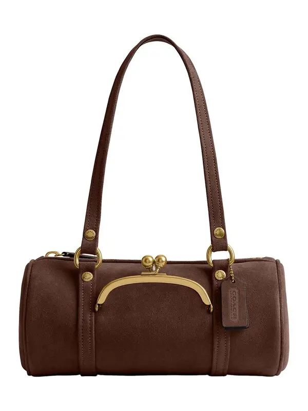 COACH Kisslock Barrel Bag 28 - Brass/dark Chocolate