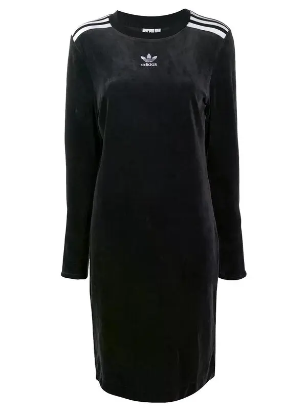 Adidas Long Sleeved Logo Dress - Black