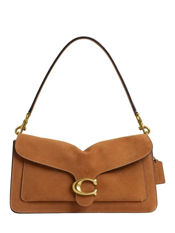 COACH Tabby Shoulder Bag 36 In Suede And Leather - Brass/caramel