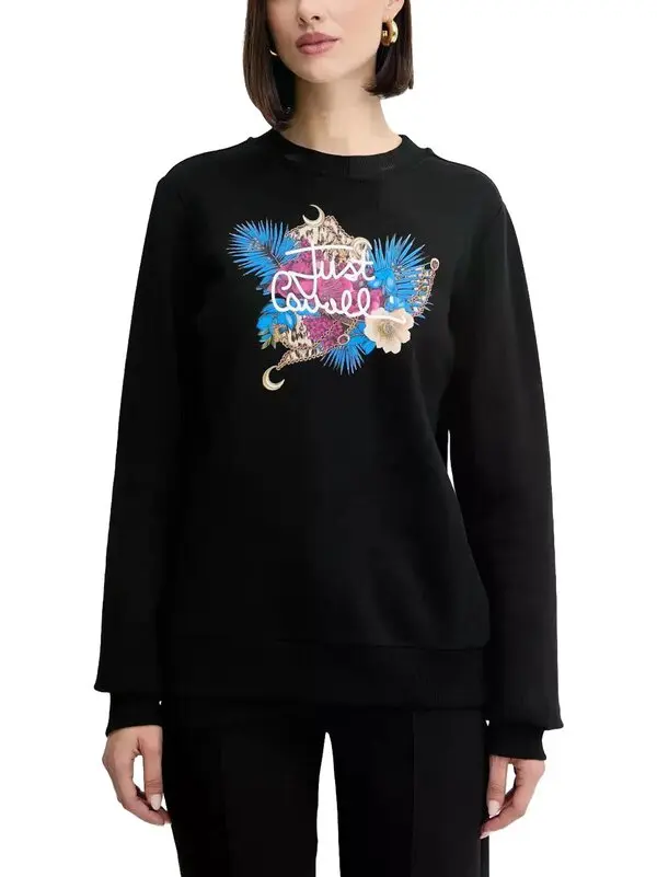 Just Cavalli Graphic-print Sweatshirt - Black