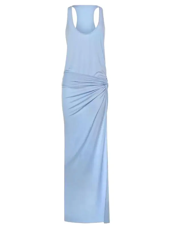 Andamane Maxi Racerback-knotted Dress - Blue