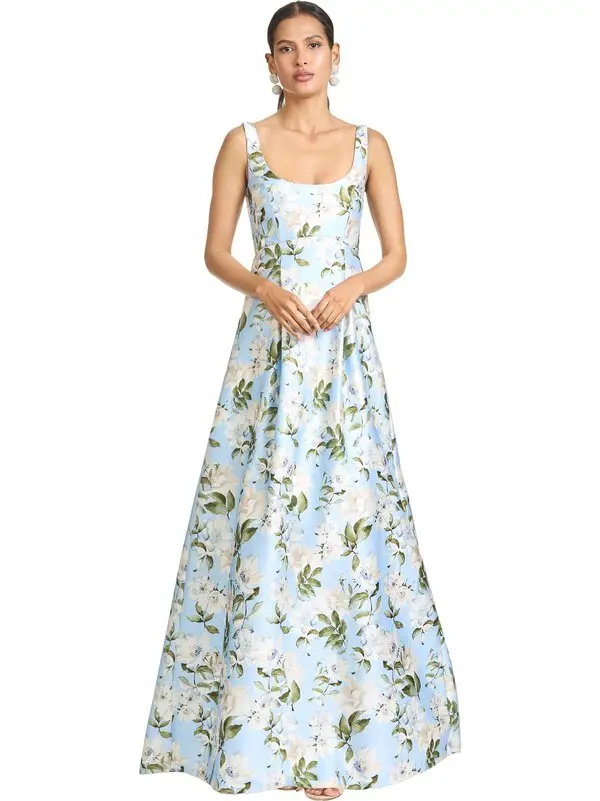 Sachin & Babi Aurora Gown - Sky Camellia