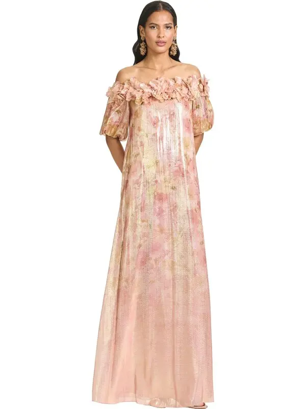 Sachin & Babi Valentina Gown - Sunset Garden