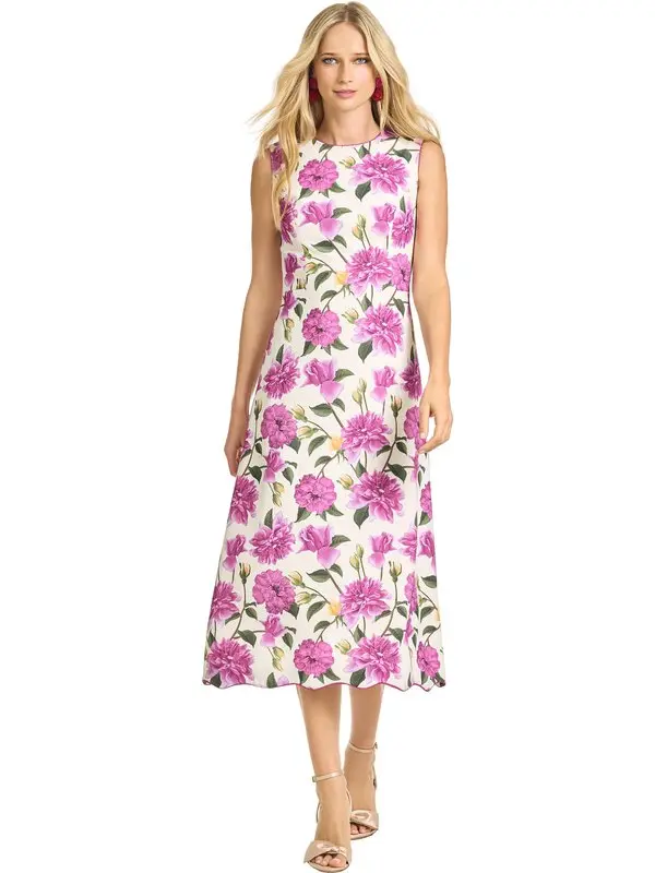 Sachin & Babi Devon Floral Printed Dress - Azalea Pink Peony