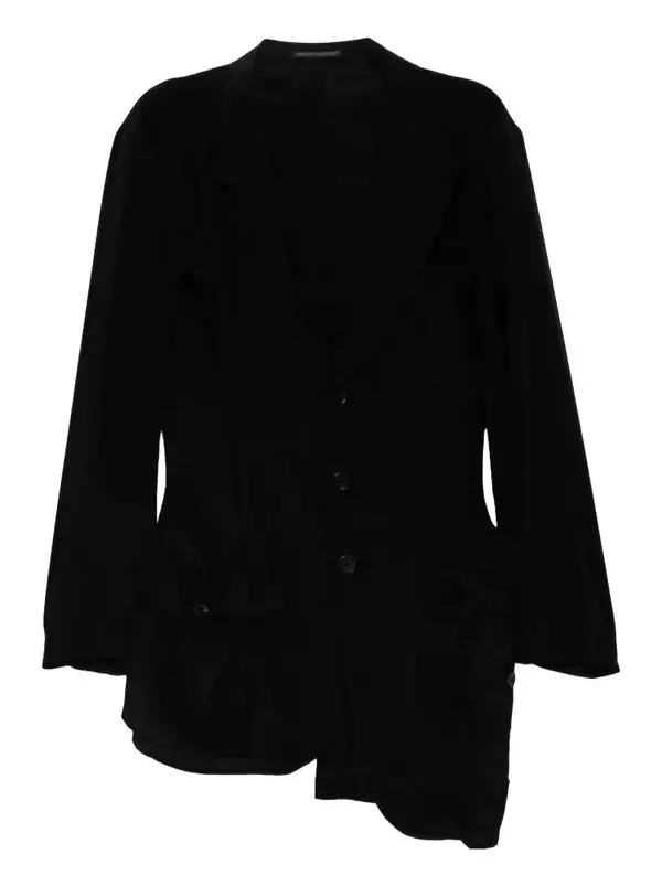Yohji Yamamoto Asymmetric Hem Jacket - Black
