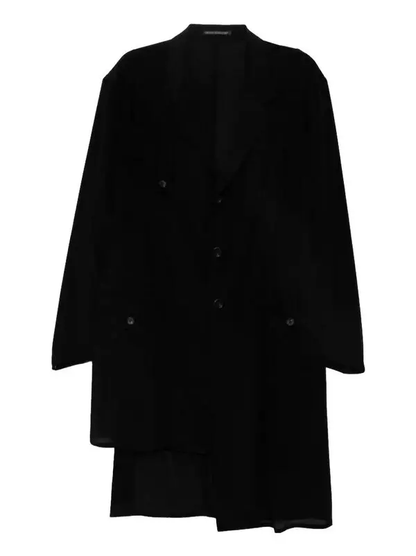 Yohji Yamamoto Single-breasted Coat - Black