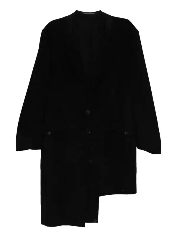Yohji Yamamoto Asymmetric Hem Jacket - Black