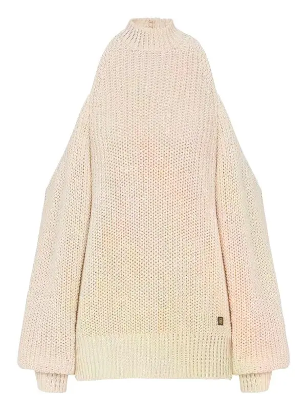 Balmain Open-shoulder Sweater - Neutrals
