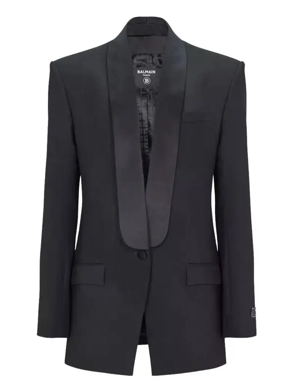 Balmain Single-breasted Shawl-lapel Blazer - Black