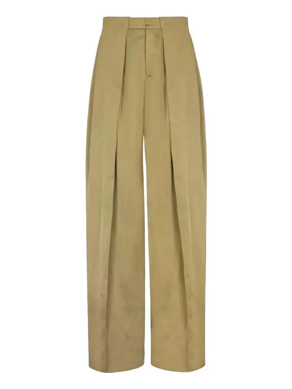 Balmain Knife-pleats Tailored Trousers - Neutrals