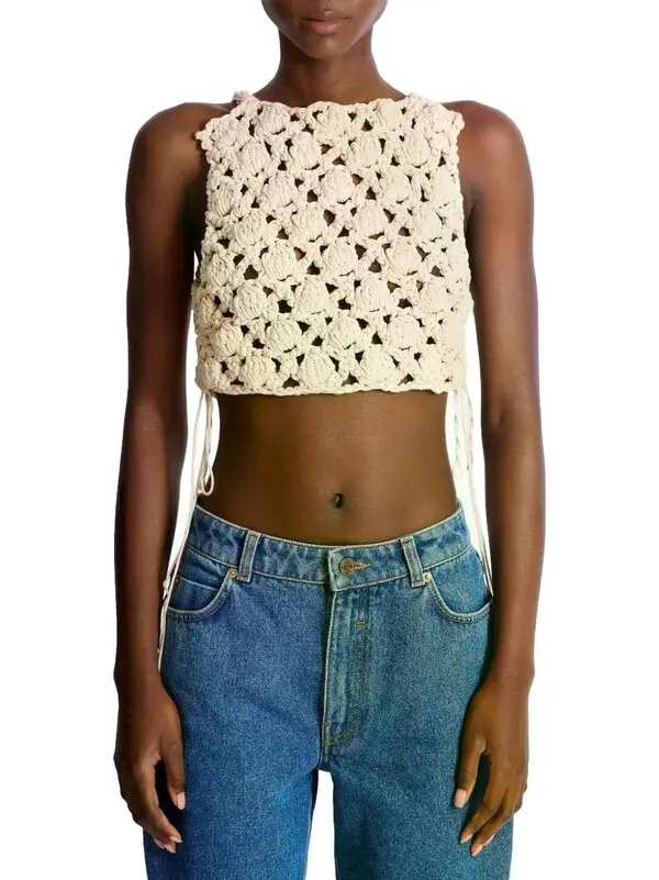 Balmain Tie-detail Top - Neutrals