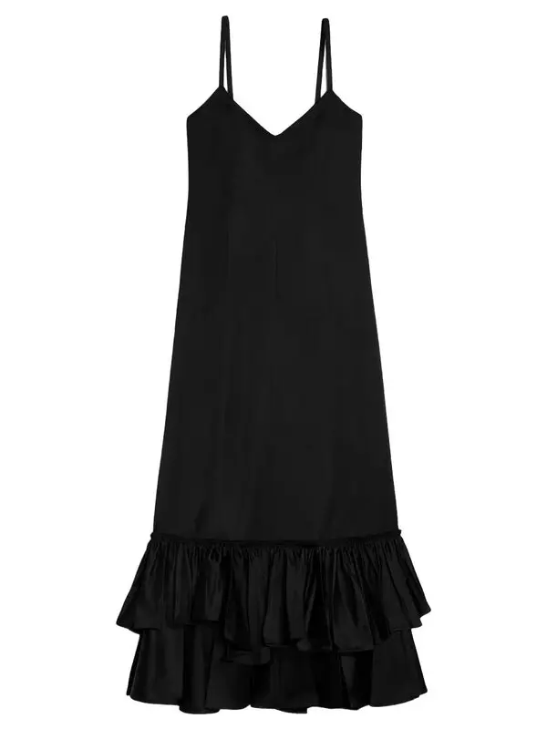 JIL SANDER Bottom-ruffles Dress - Black