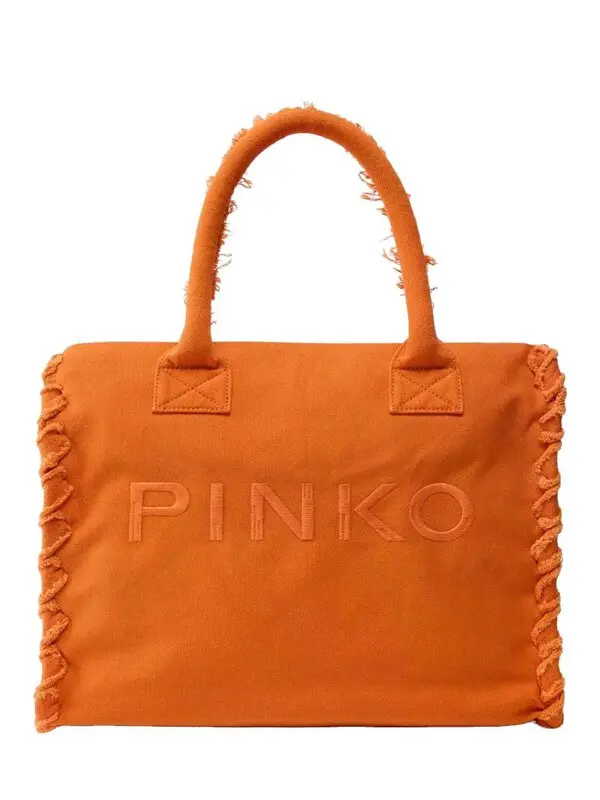 Pinko Fringed Beach Tote - Orange