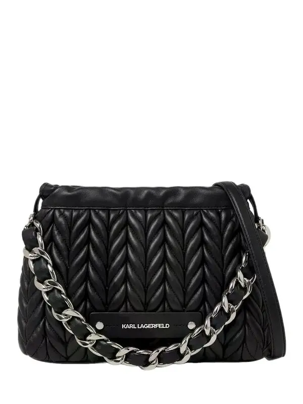 Karl Lagerfeld K/weave Small Crossbody Bag - Black