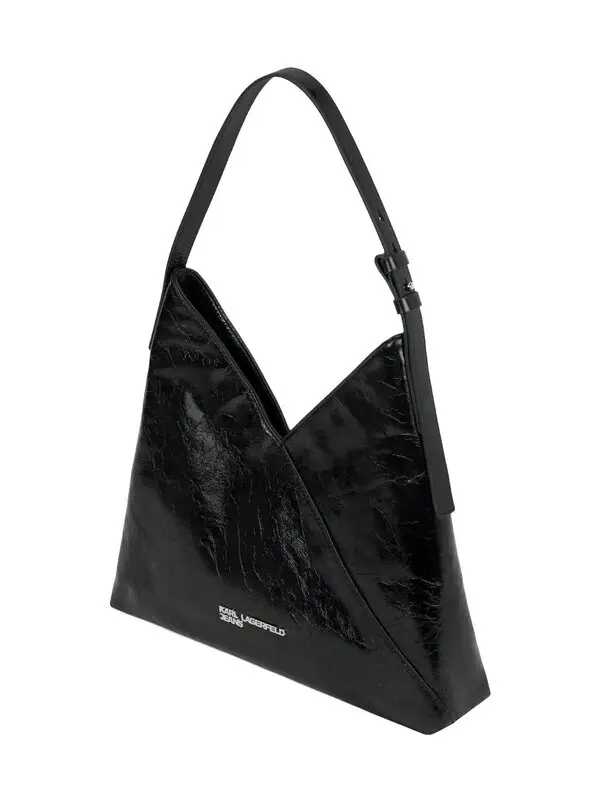 Karl Lagerfeld Small Geo Leather Tote Bag - Black