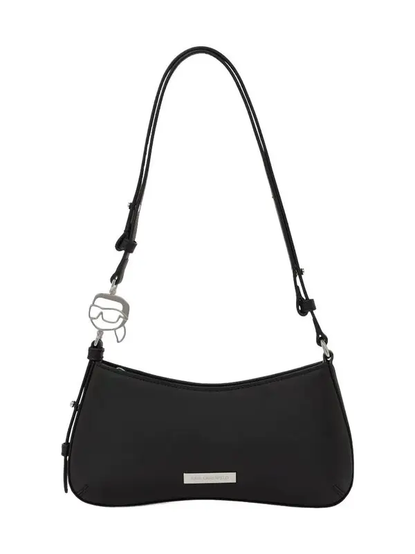 Karl Lagerfeld Mini Logo-plaque Shoulder Bag - Black