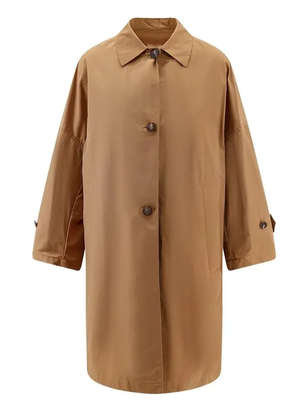 HEVO Cala Paradiso Cotton-blend Raincoat - Brown