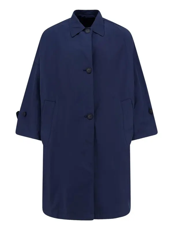 HEVO Cala Paradiso Cotton-blend Raincoat - Blue