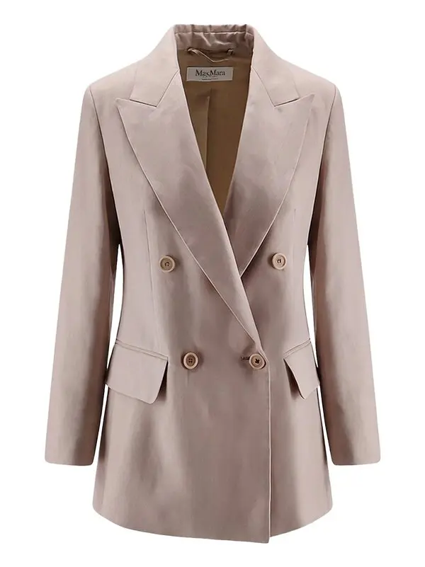 Max Mara Feltro Silk Blazer - Pink