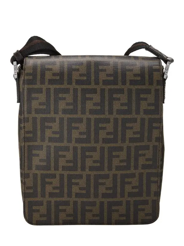 Fendi Zucca Coated Canvas Messenger Bag - Brown