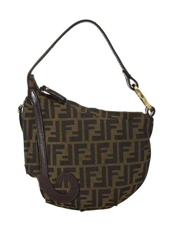 Fendi Zucca Oyster Bag - Brown