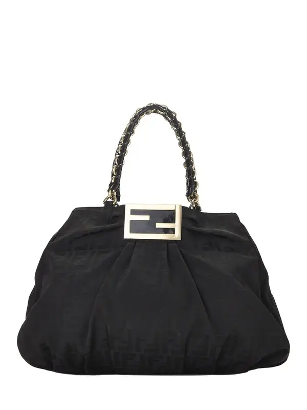 Fendi Zucca Mia Handbag - Black