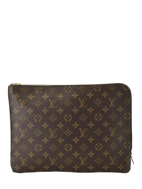 LOUIS VUITTON Monogram Pochette Documents - Brown