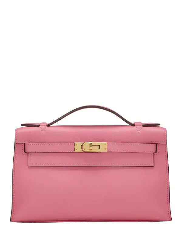 Hermès Rose Azalee Swift Kelly Pochette - Roseazalee