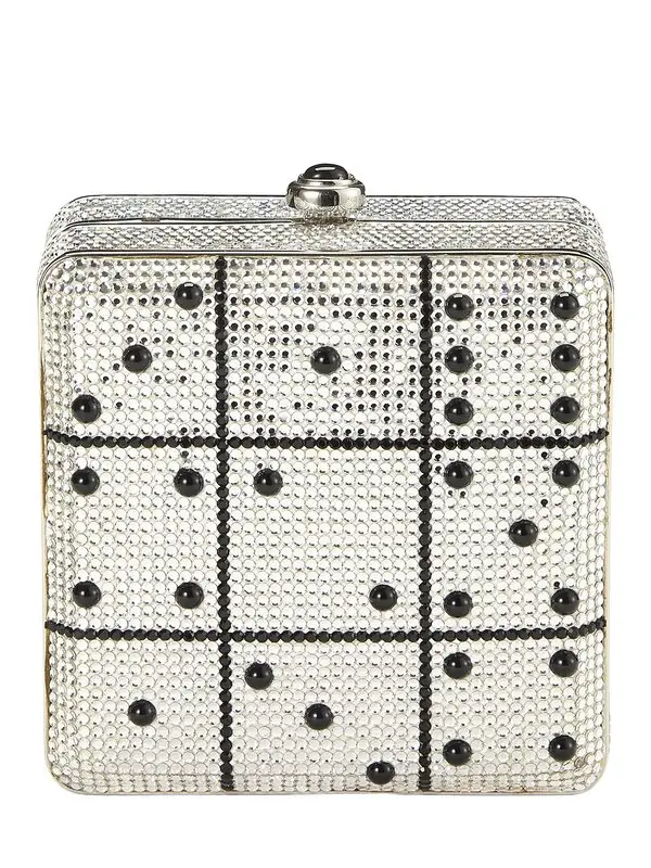 Judith Leiber Crystal Minaudière - Silver