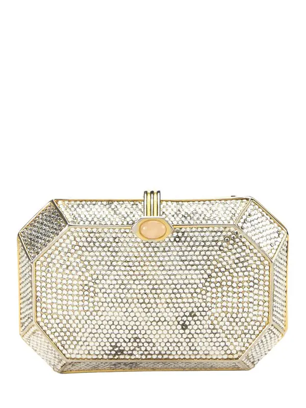 Judith Leiber Crystal Minaudière - Silver