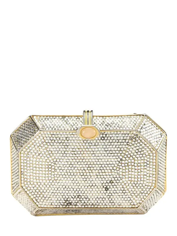 Judith Leiber Crystal Minaudière - Silver