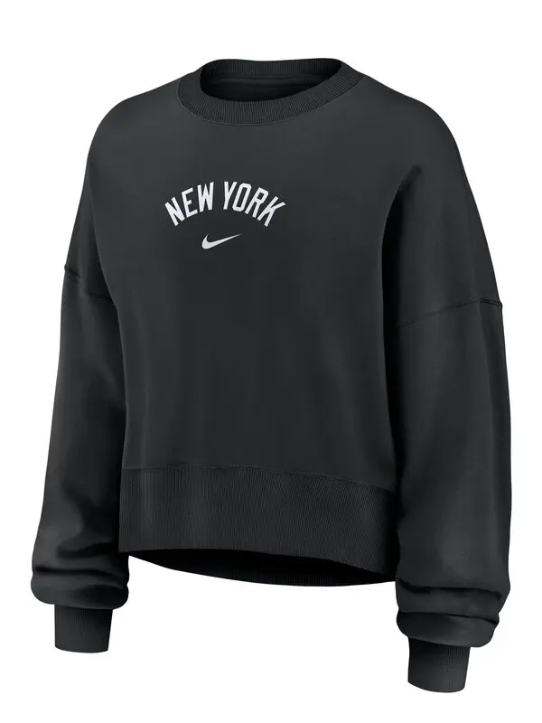 Nike New York Yankees Mlb Pullover Crew - Black