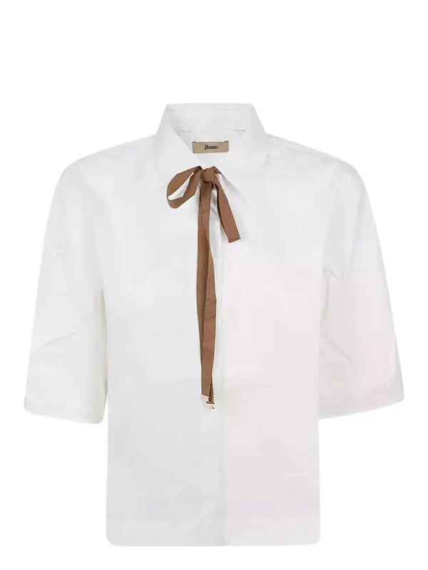 Herno Cotton Tie Shirt - White